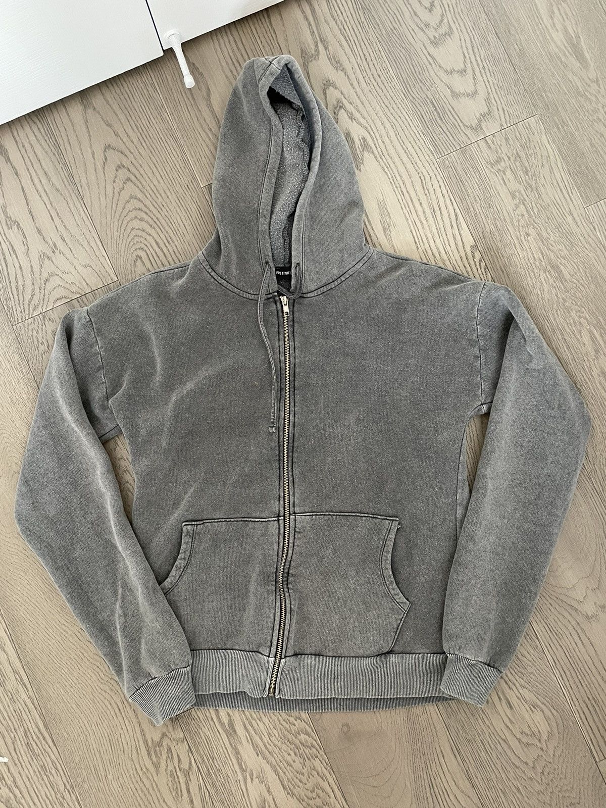 Vintage Washed Grey Zip Up | Grailed
