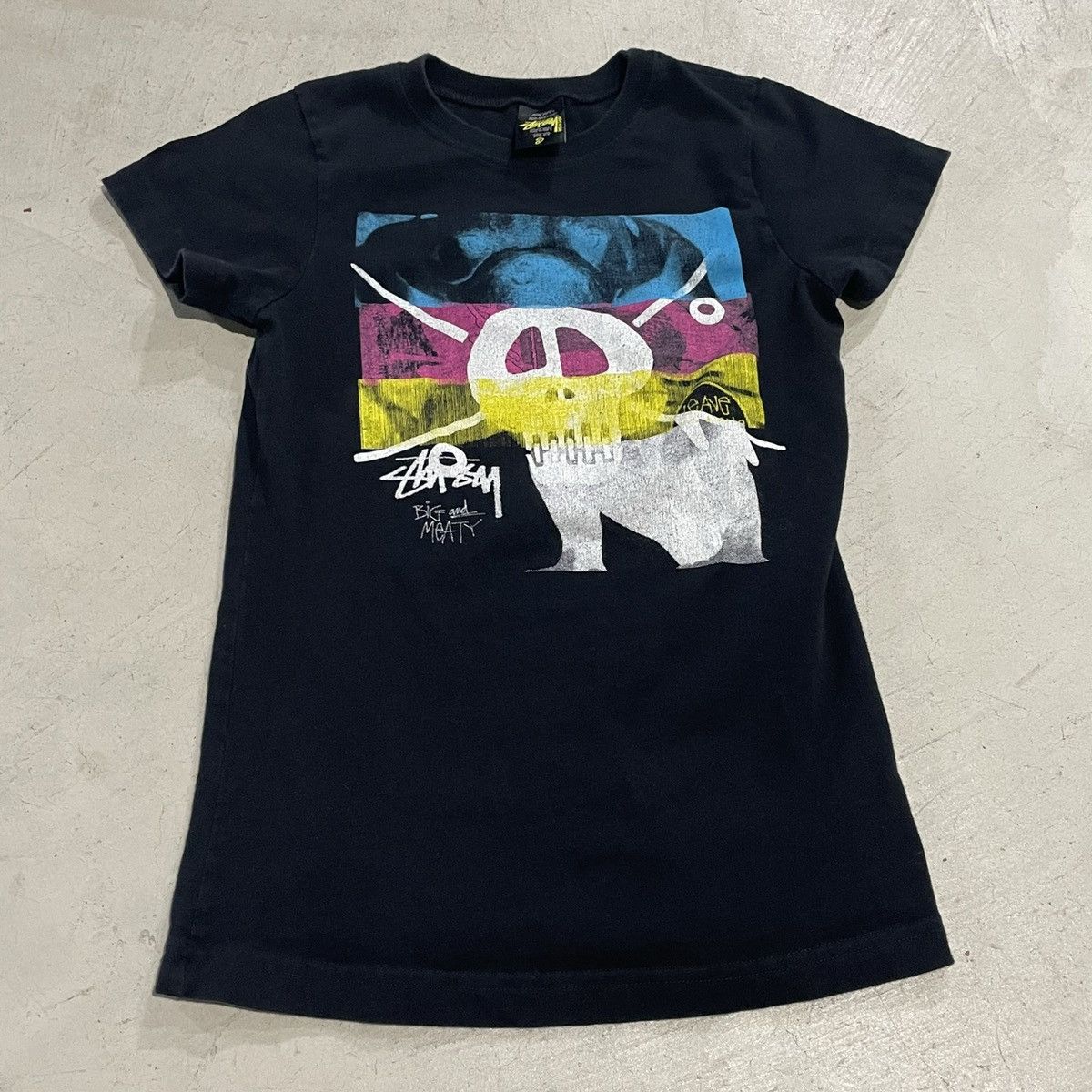 Vintage Stussy dog skull art made in USA vintage streetwear art | Grailed