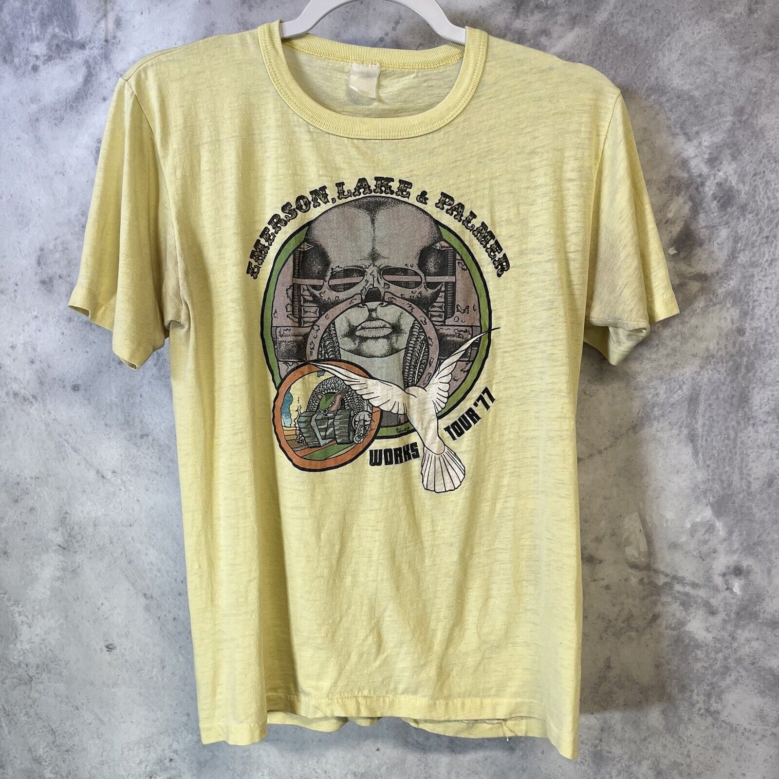 Band Tees × Vintage Vintage 70s ELP Works Tour 1977 - Emerson Lake ...