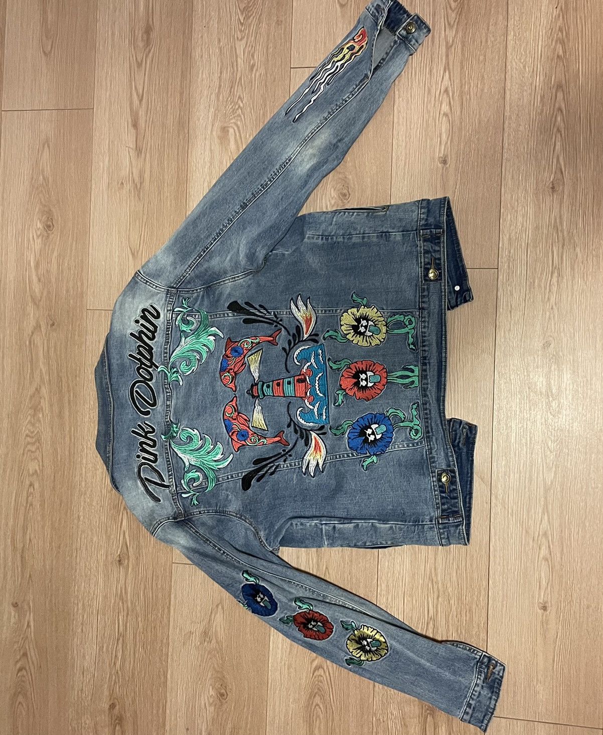 Pink Dolphin Pink dolphin denim jacket | Grailed