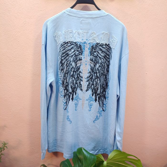 Ed Hardy Rare Y2K Wing Skulls Affliction Style Thermal Longsleeve | Grailed