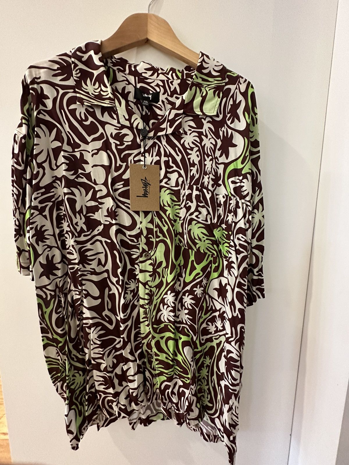 Stussy stussy psychedelic palm tree shirt | Grailed