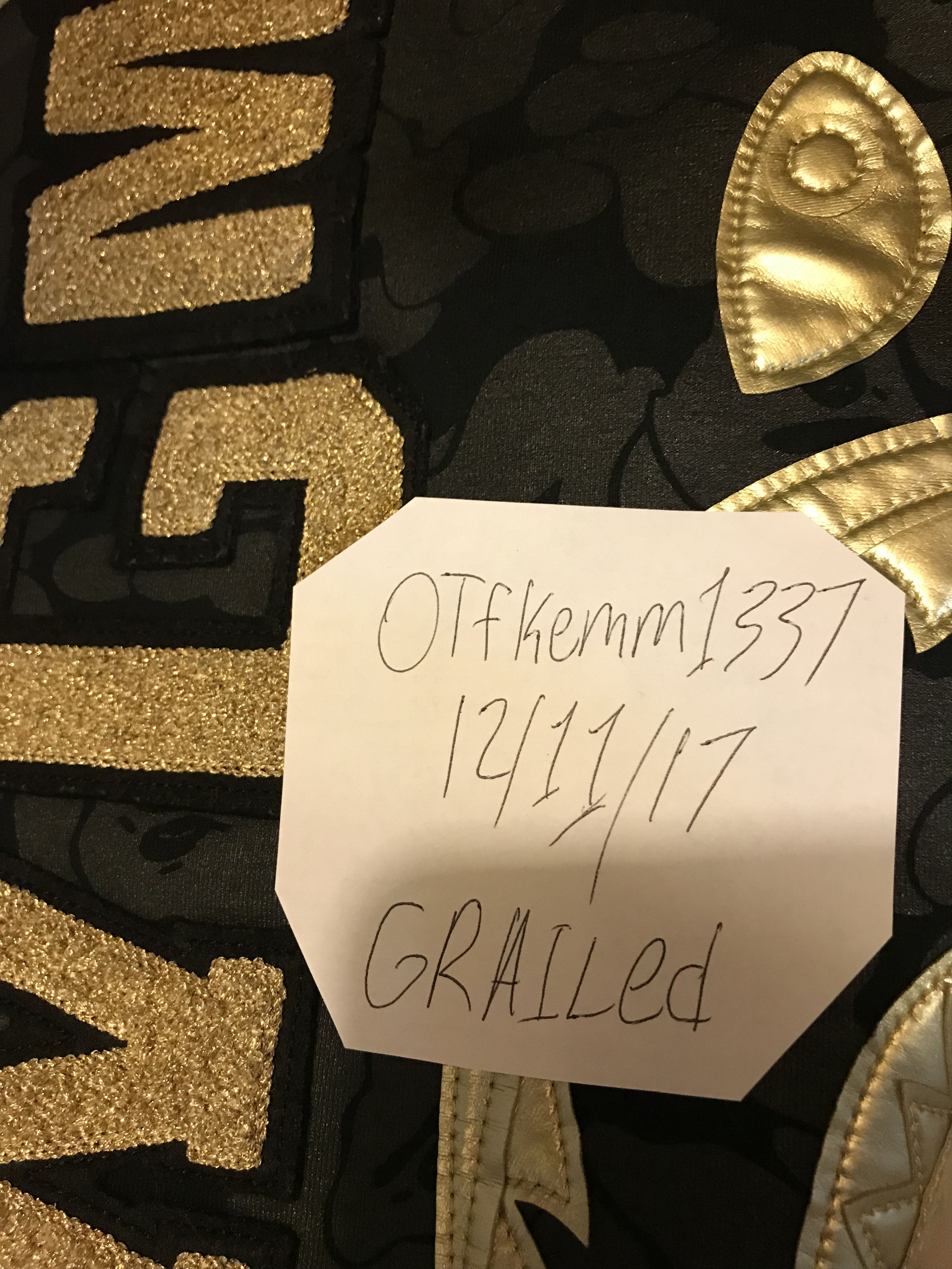 Bape Bape Travis Scott Black & Gold Shark Hoodie | Grailed