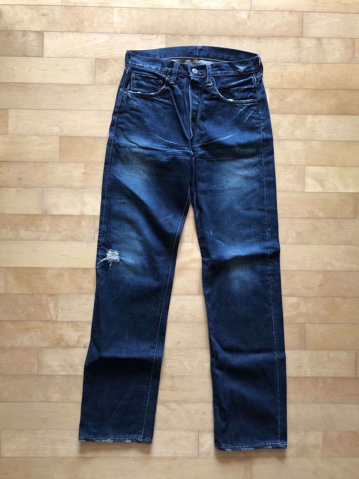 LVC × Levi's Vintage Clothing Levis LVC 1955 501XX Distressed selvedge ...