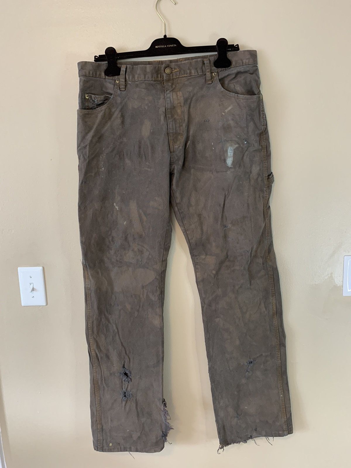 Dickies × Japanese Brand × Vintage Vintage THRASHED Brown/Rust Baggy ...