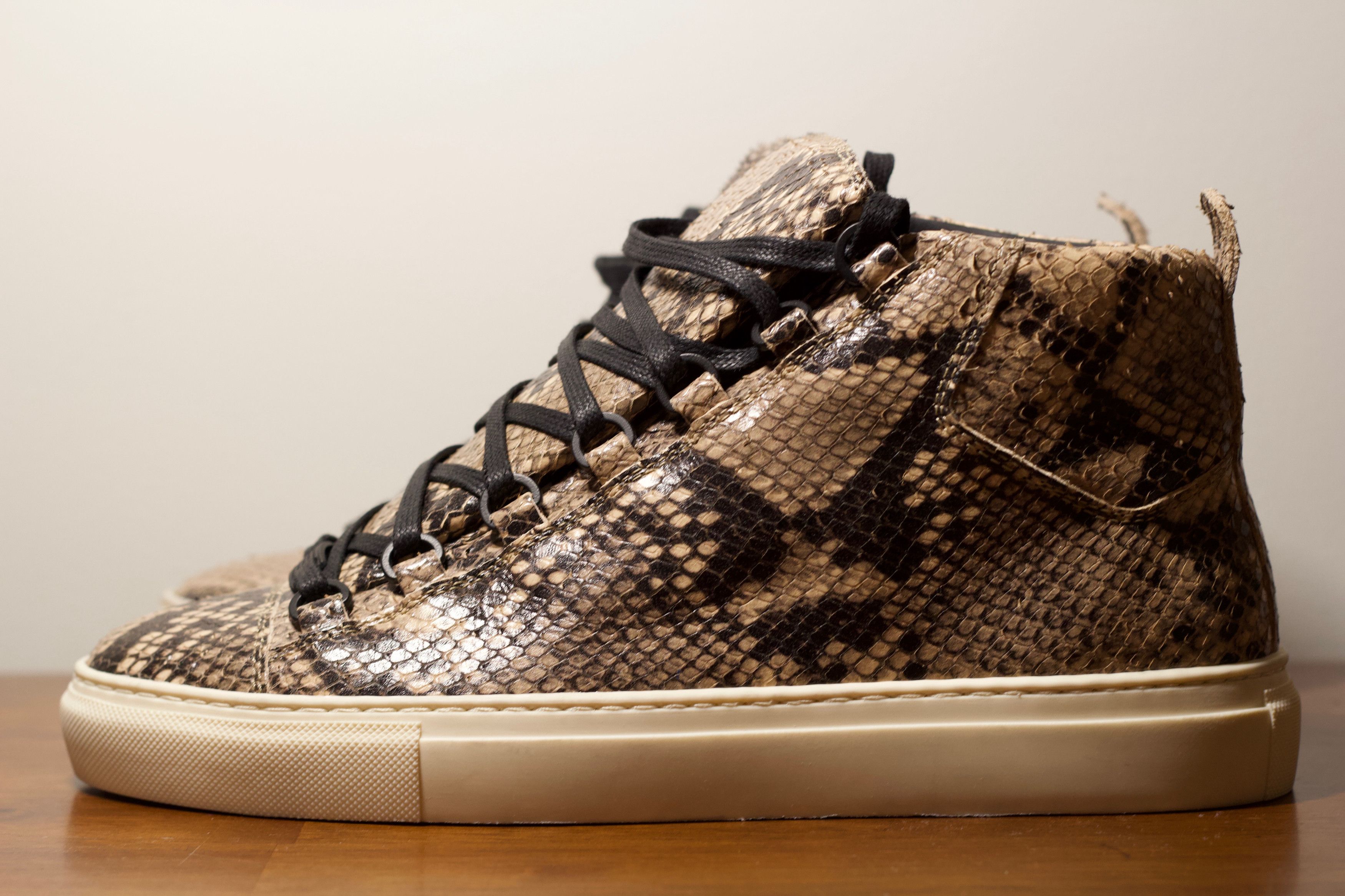 Balenciaga Python Arena High-Top Sneakers | Grailed