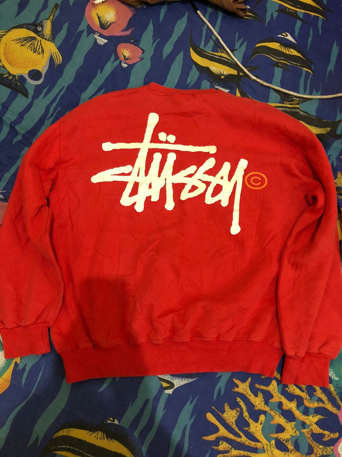 Streetwear × Stussy × Vintage 90s Stussy basic big logo sweatshirt ...