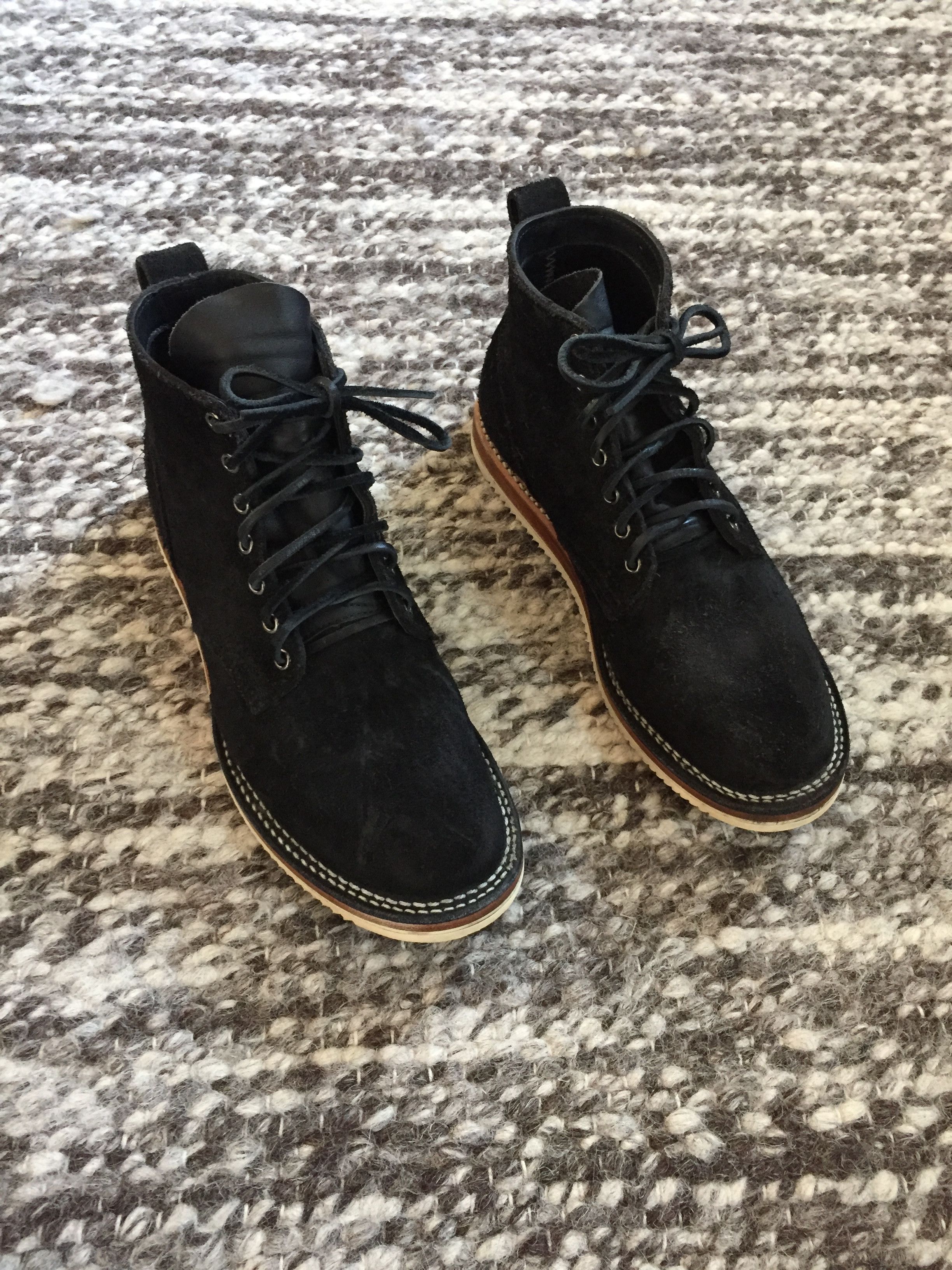 3sixteen × Viberg Black Mini Ripple Service Boots | Grailed