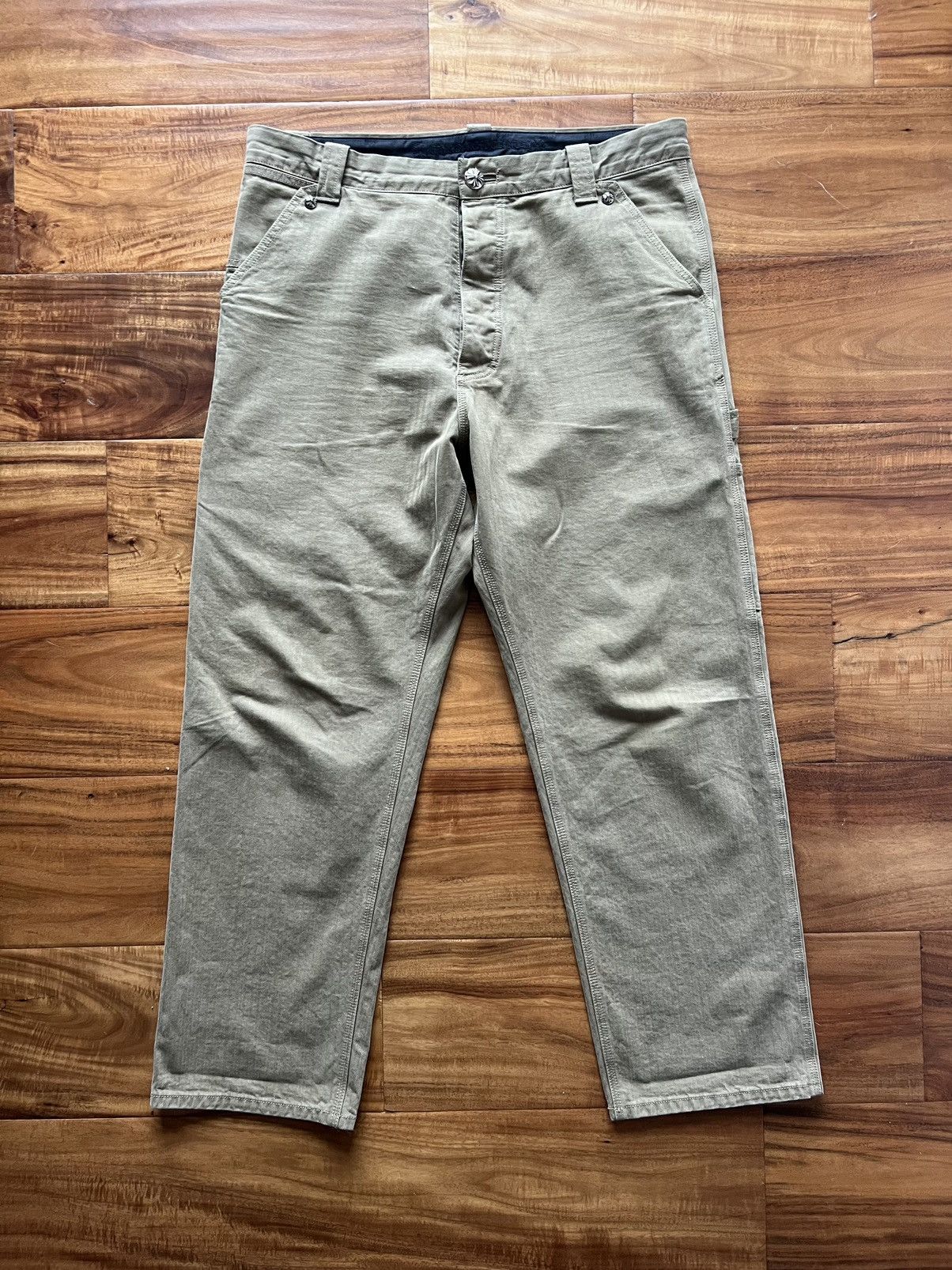 Chrome Hearts CH Carpenter Pants in Herringbone Tobacco | Grailed