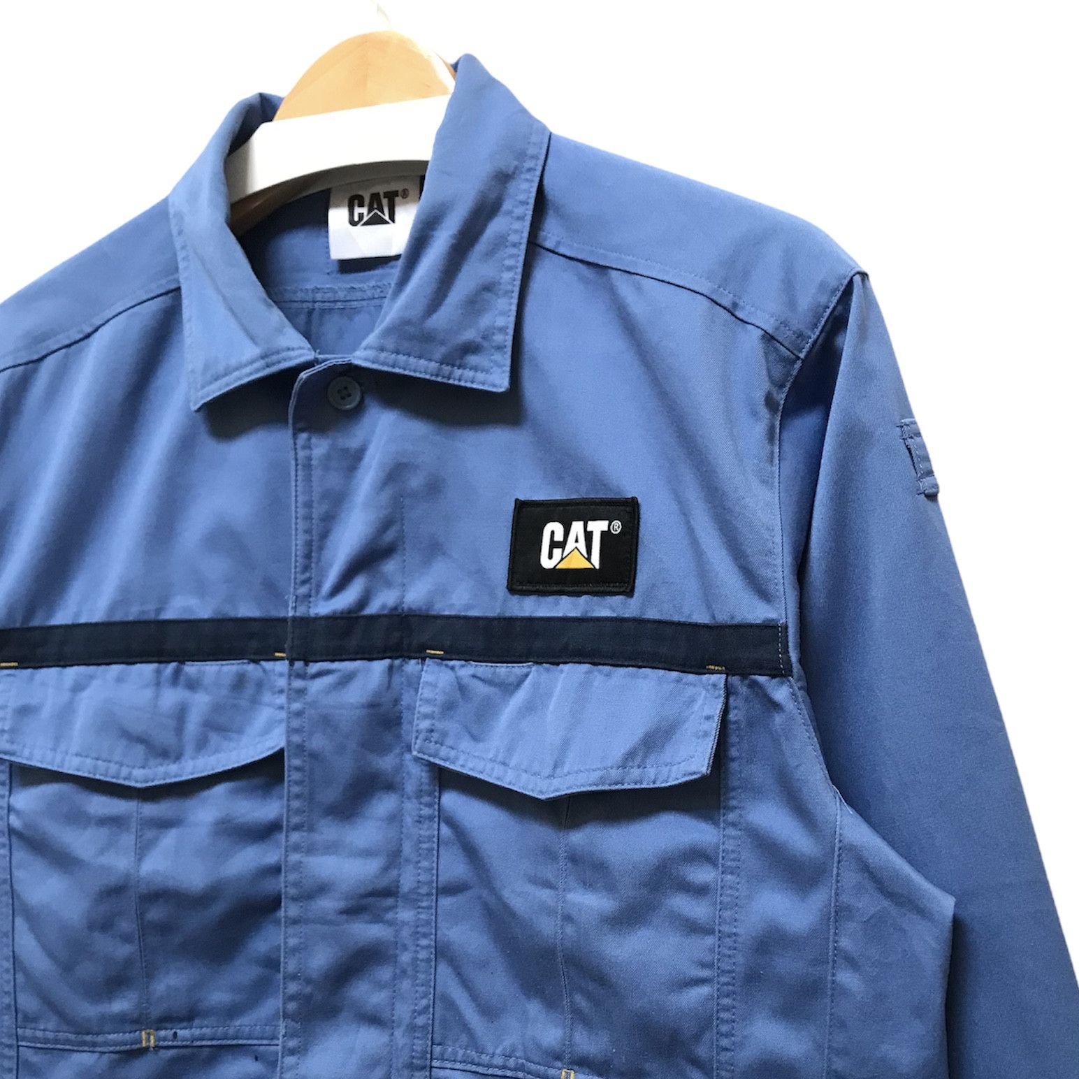 Caterpillar Cat Caterpillar Inc Fuji Xerox Blue Work Jacket L Fit S ...