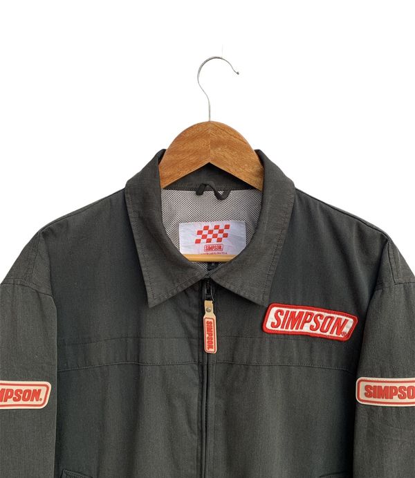 Vintage Vtg Simpsons Big Logo Embroidery Racing Jacket | Grailed