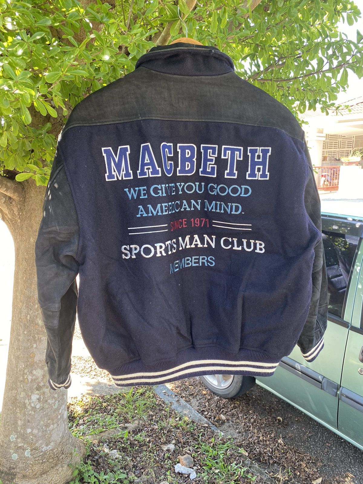 Vintage Rare Vintage Macbeth 90s Leather Varsity Jacket | Grailed