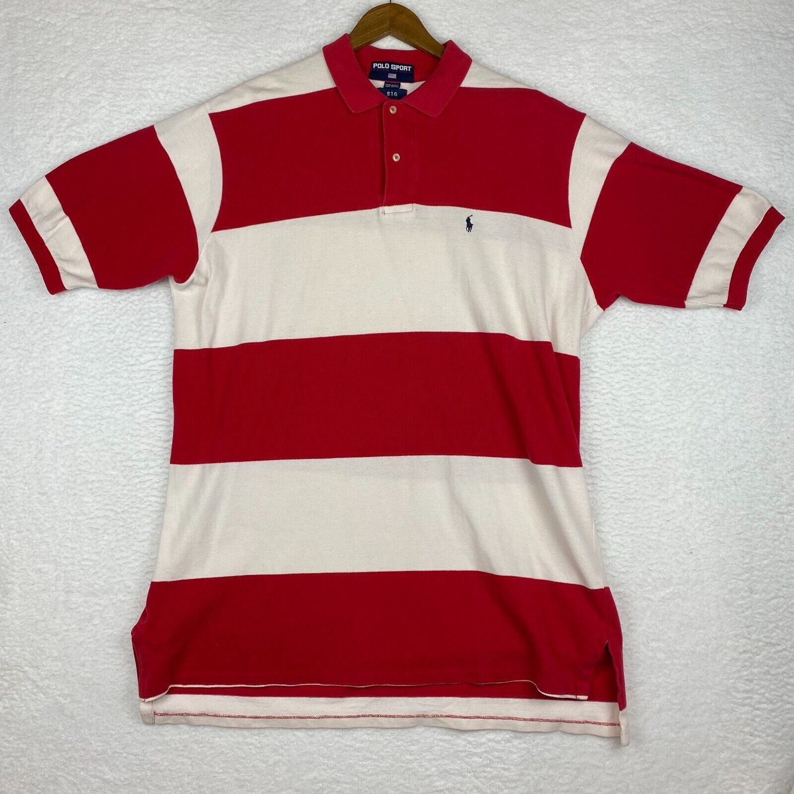 Ralph Lauren Ralph Lauren Men's Polo 2XLT Red White Shirt Rugby Polo ...