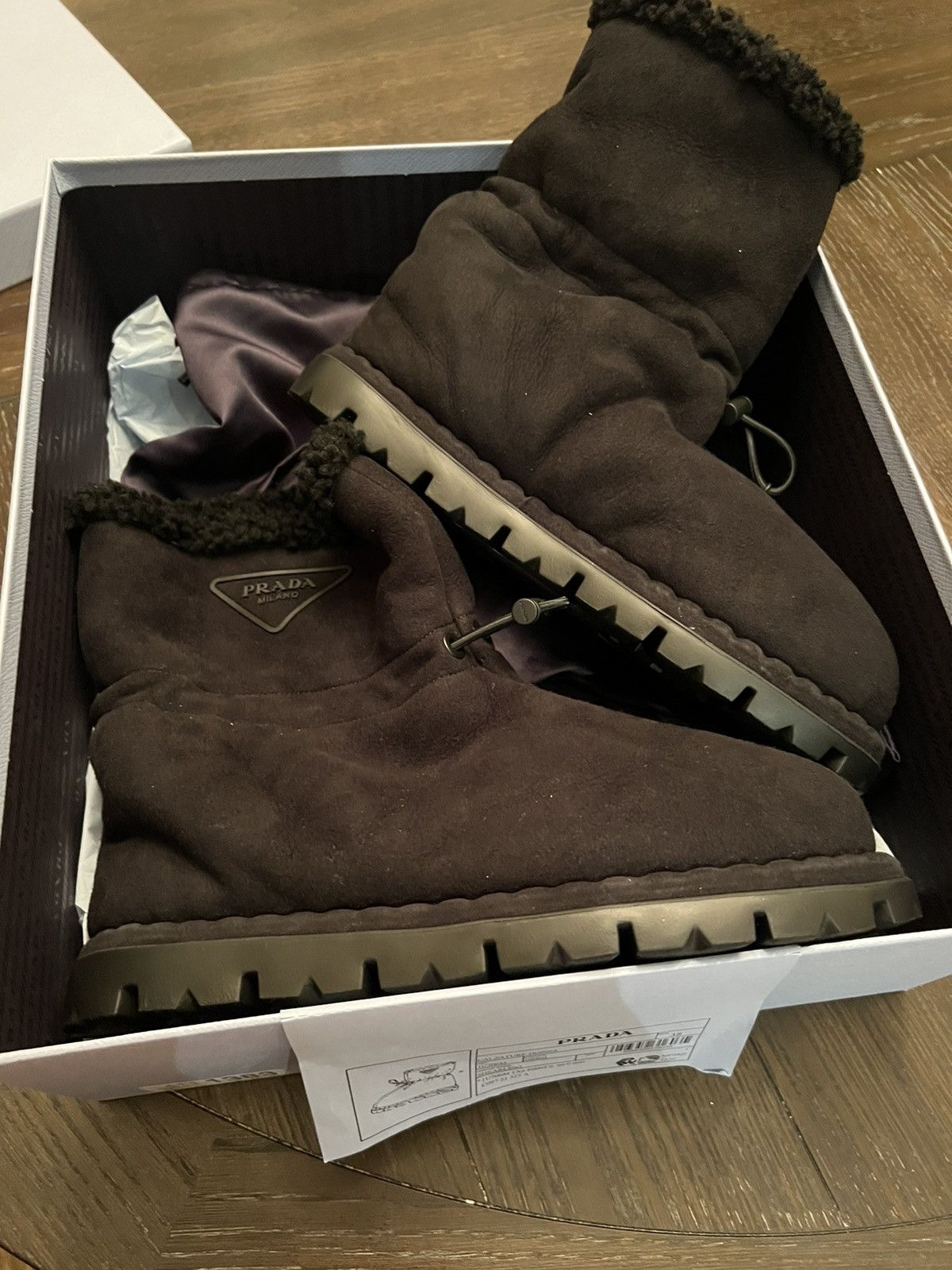 Prada Prada shearling boots | Grailed