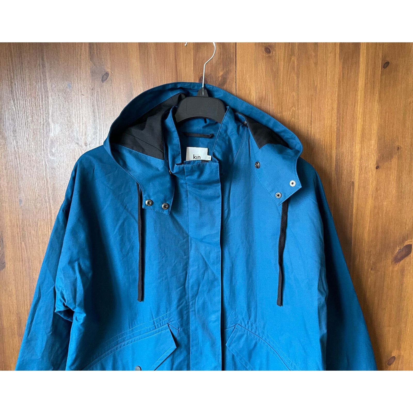 Vintage NEW - JOHN LEWIS KIN PARKA COAT Blue Longline Jacket Hood ...