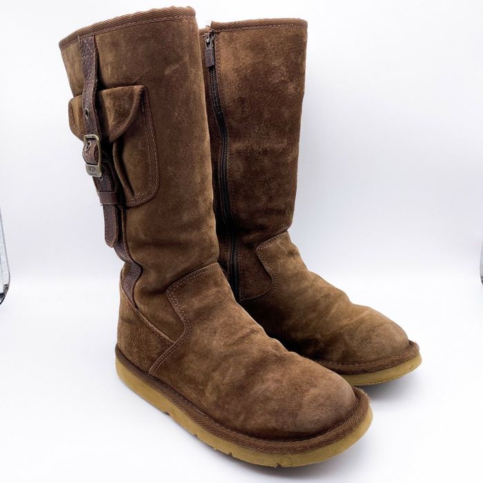 Ugg UGG Tall Buckle Cargo Pocket Sheepskin Boots 5195 Brown Size 6 ...