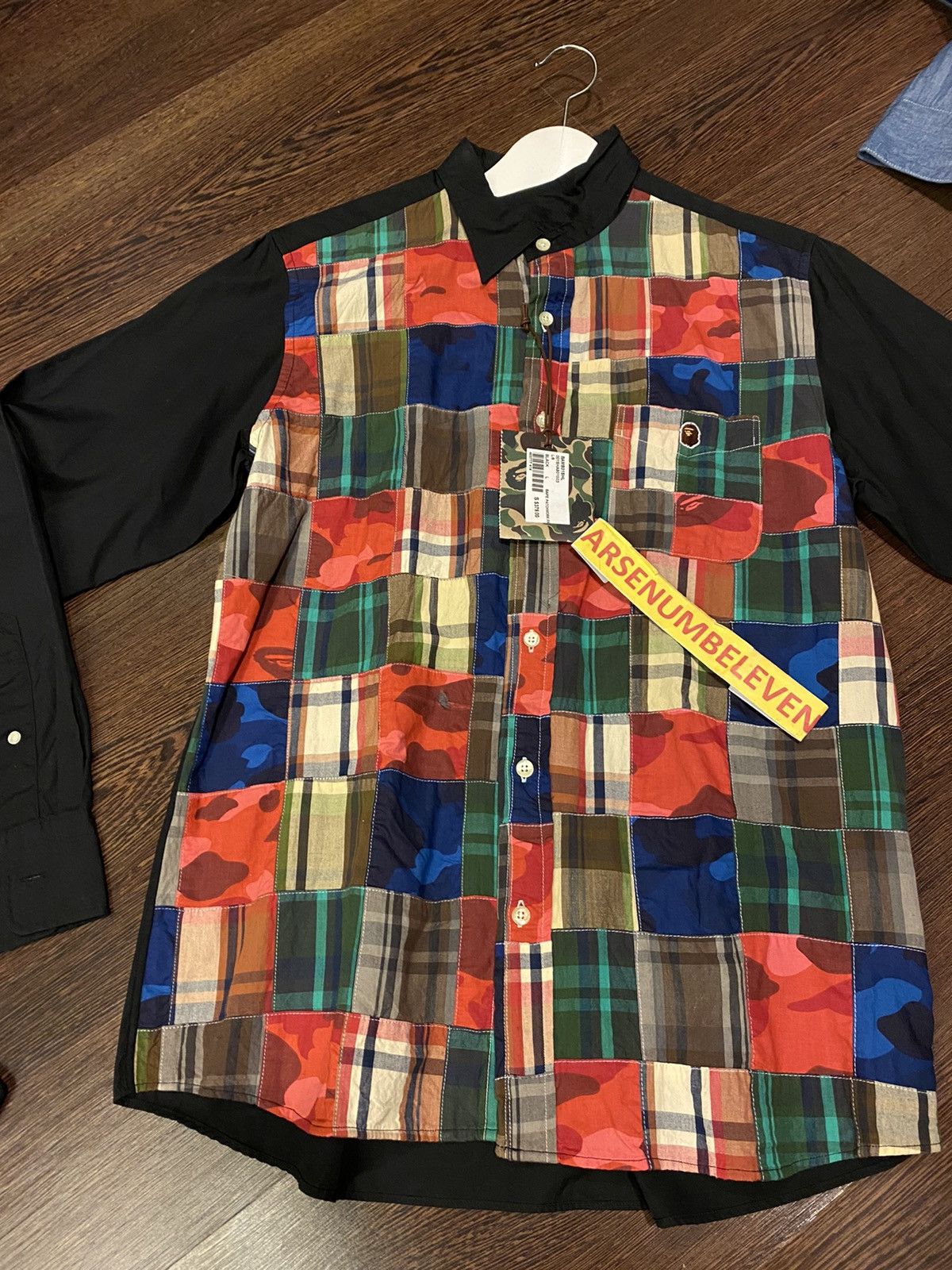 Bape Bape shirt long sleeve multi patchwork patch new large | Grailed