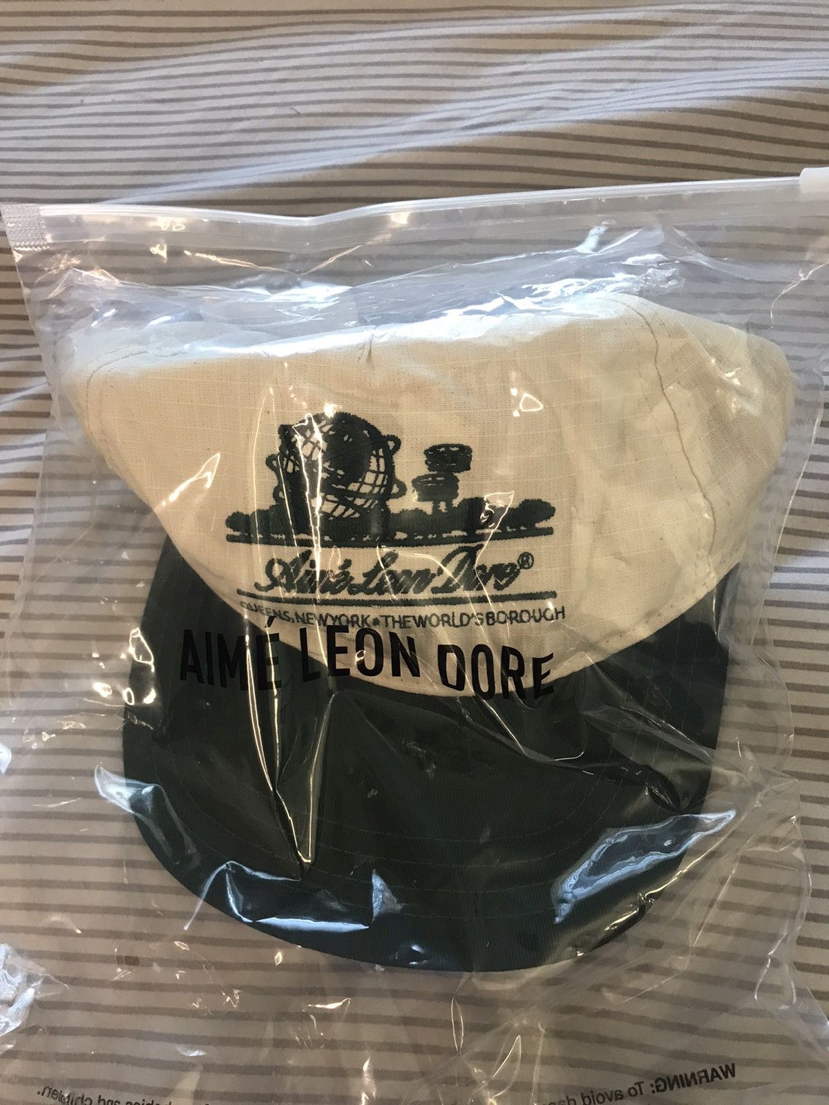 Aime Leon Dore Aime Leon Dore ALD Unisphere Hat Cap White Green Brand ...