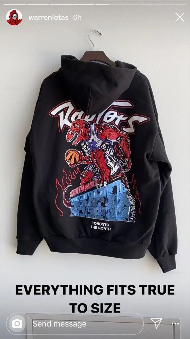 Warren Lotas Warren lotas x Toronto Raptors “creature” hoodie | Grailed