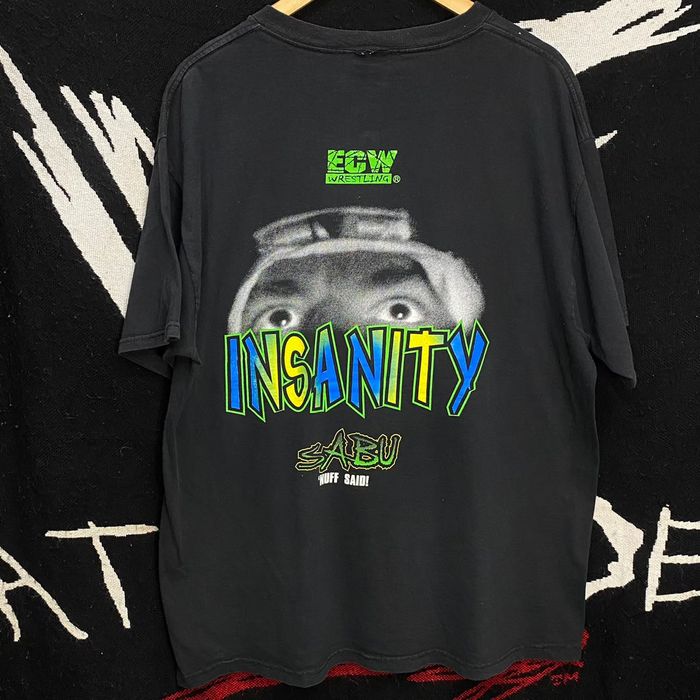 Vintage SABU "Insanity" Vintage 90s ECW Wrestling Shirt XL | Grailed