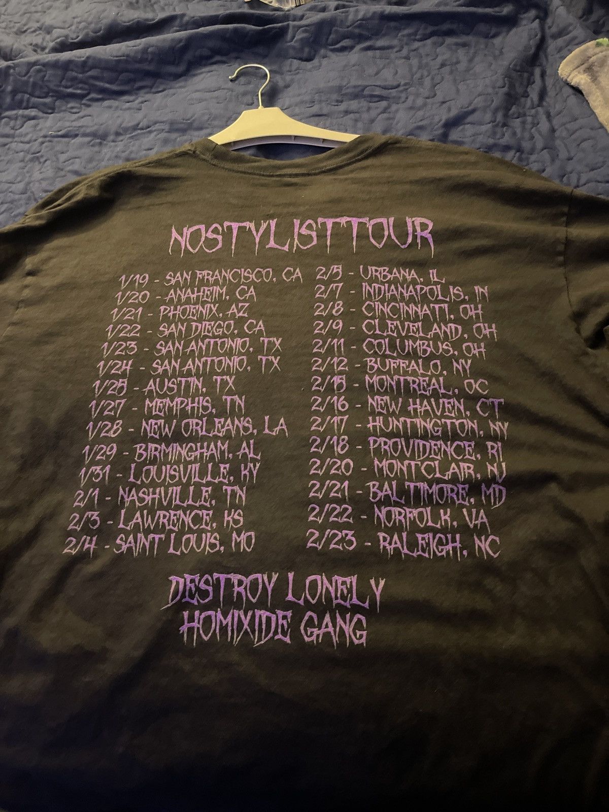 Destroy Lonely × Ken Carson × Playboi Carti Destroy Lonely 2023 No Stylist tour merchandise ...