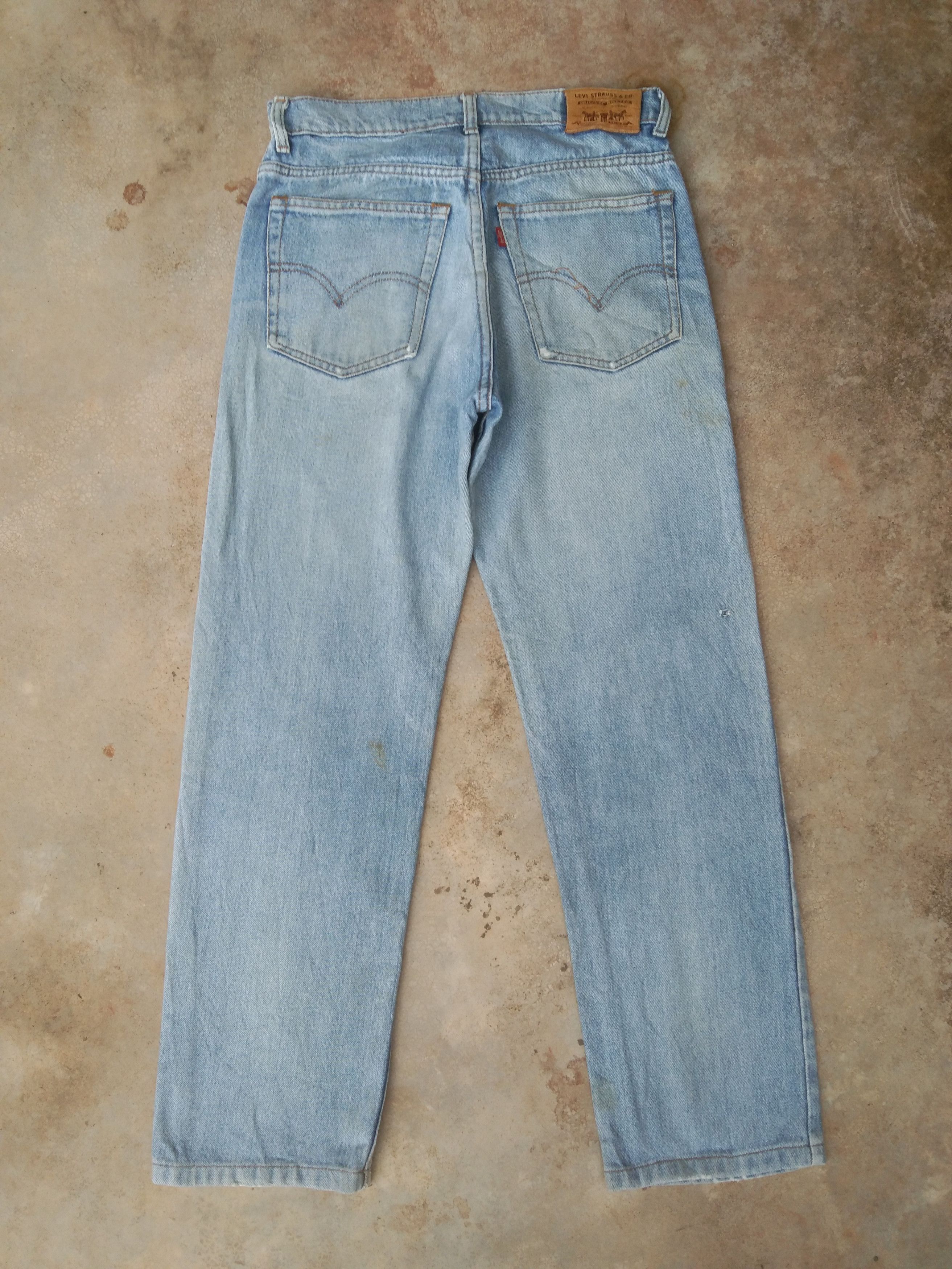 Jean × Levi's × Vintage 90s Vintage Levis Jeans Light Wash Distressed Denim 29x28.5 | Grailed