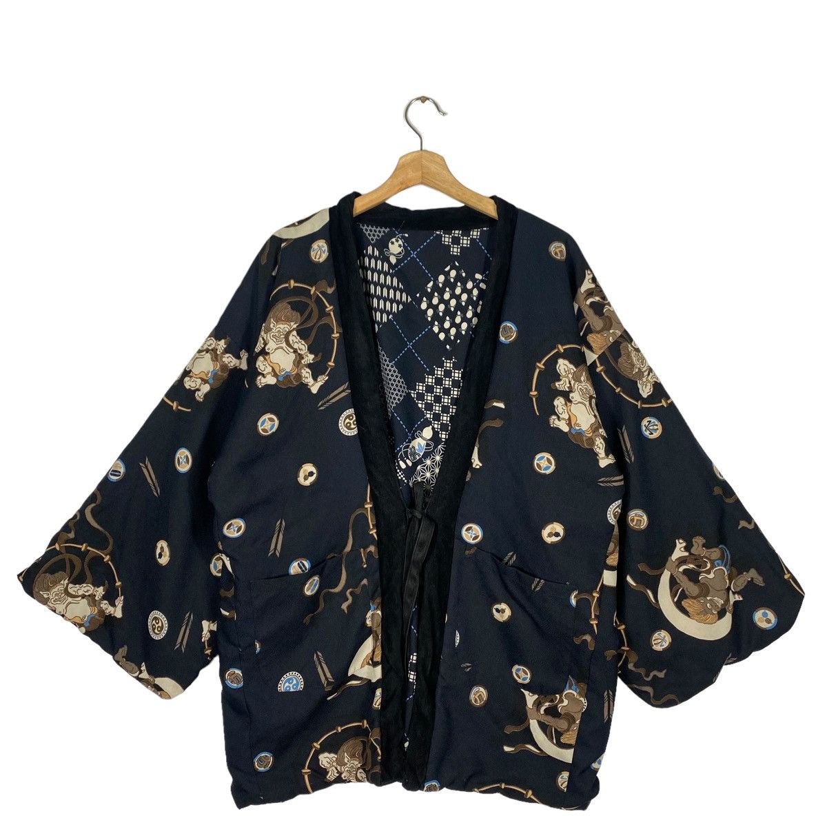 Japanese Brand × Kimono Japan Dragon × Vintage Vintage Fuuji And Raijin ...
