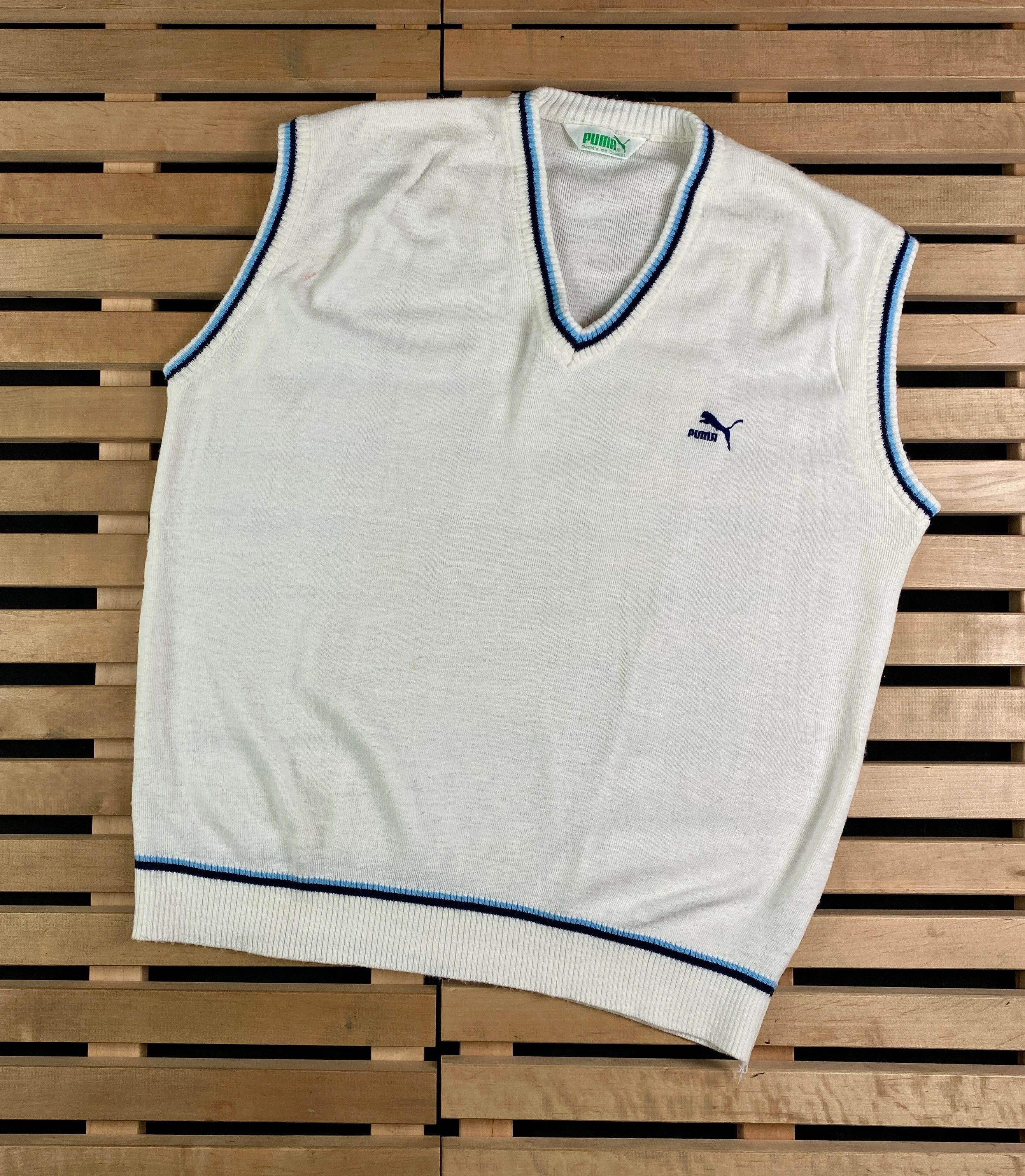 Vintage Mens Vest Jumper Puma Vintage Size 56 | Grailed