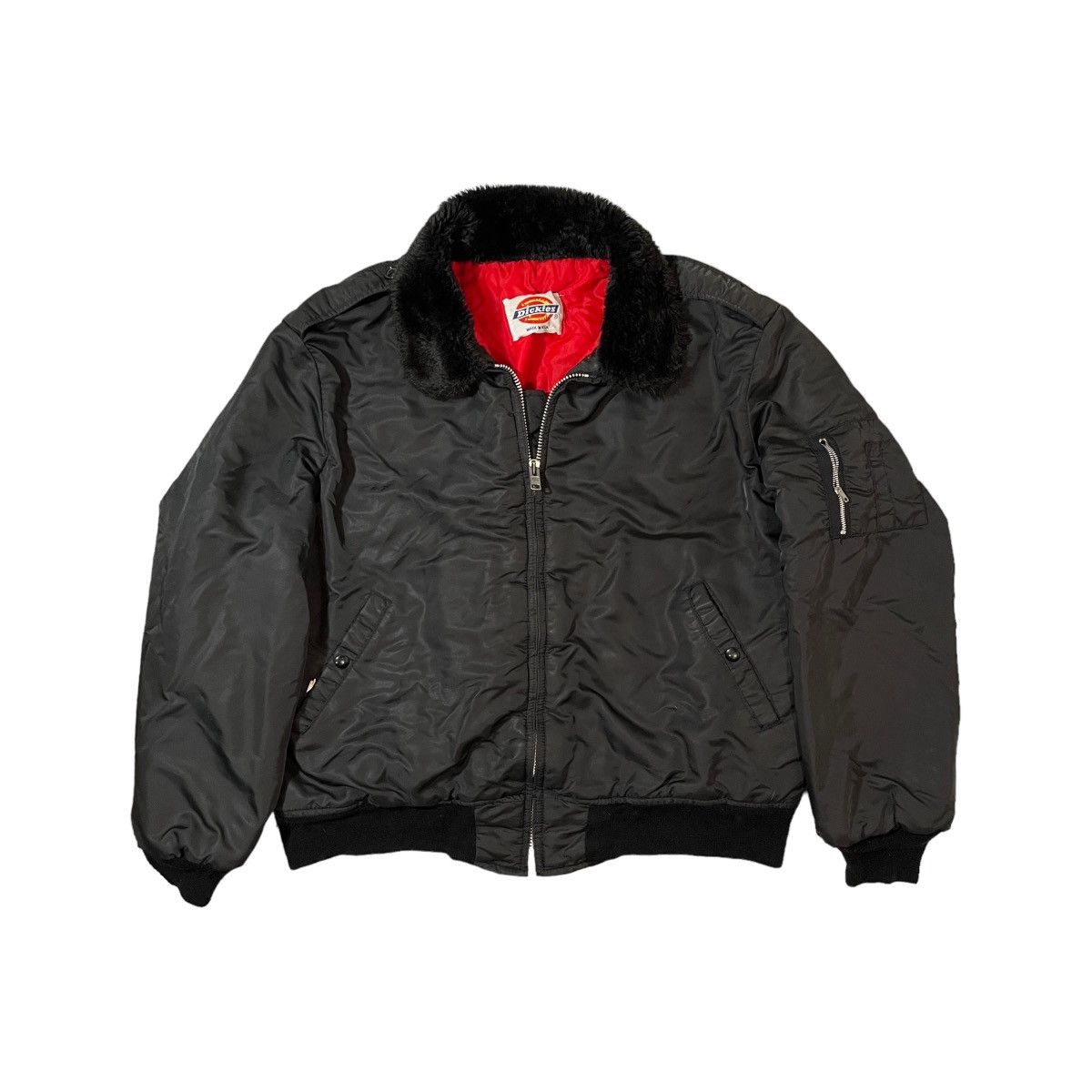 Vintage Vintage Dickies Bomber Jacket Fur Collar Grailed