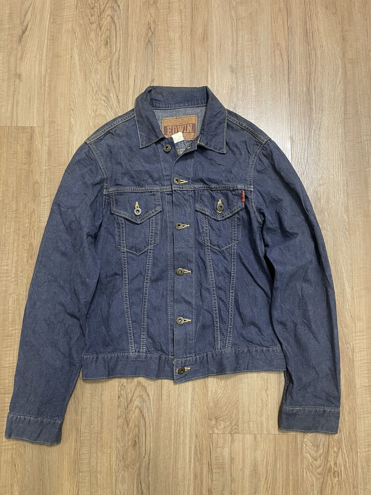 Edwin × Japanese Brand × Vintage Vintage EDWIN Donut Button Trucker ...