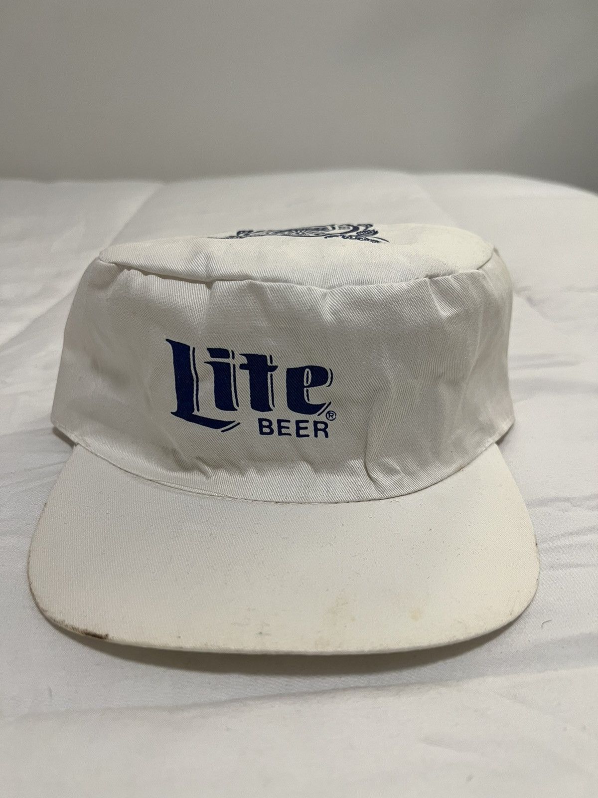 Vintage Vintage 80s Miller Lite Beer White Painters Hat SnapBack | Grailed