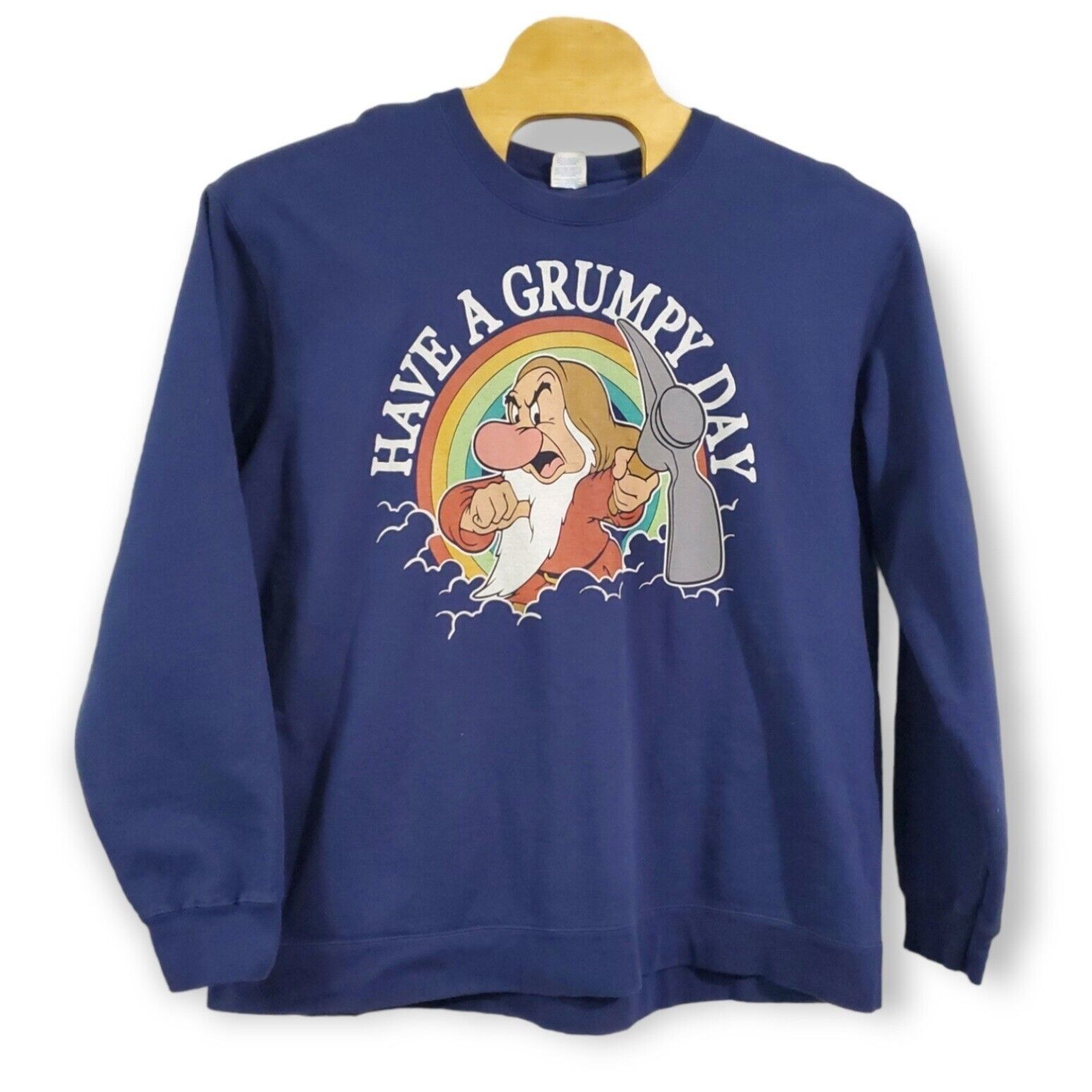 Disney Disney's 7 Dwarfs - Grumpy - Navy Blue Crewneck Sweatshirt M ...