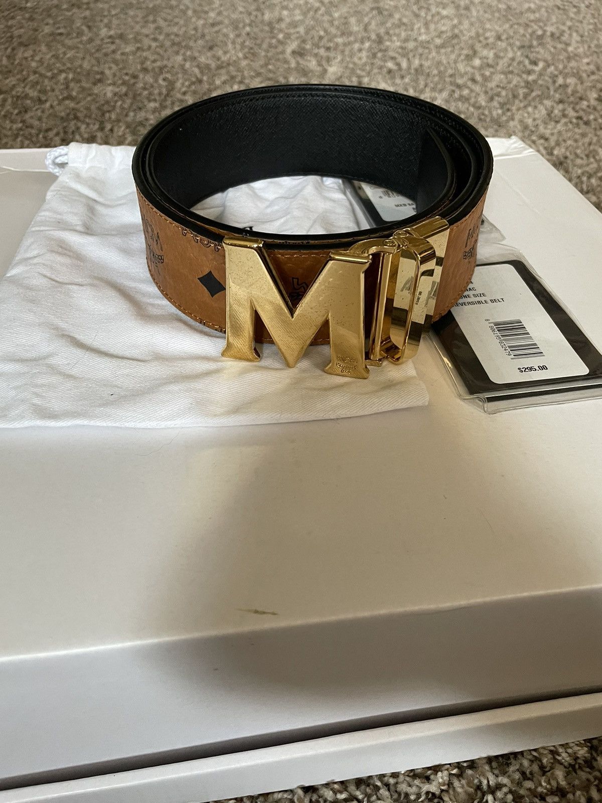 MCM MCM reversible cognac tan belt | Grailed
