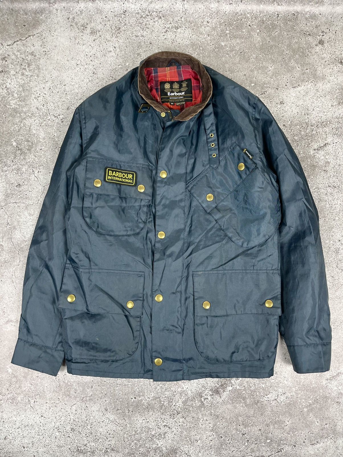 Barbour × Vintage Barbour International A7 Bright Brass Nylon Jacket ...