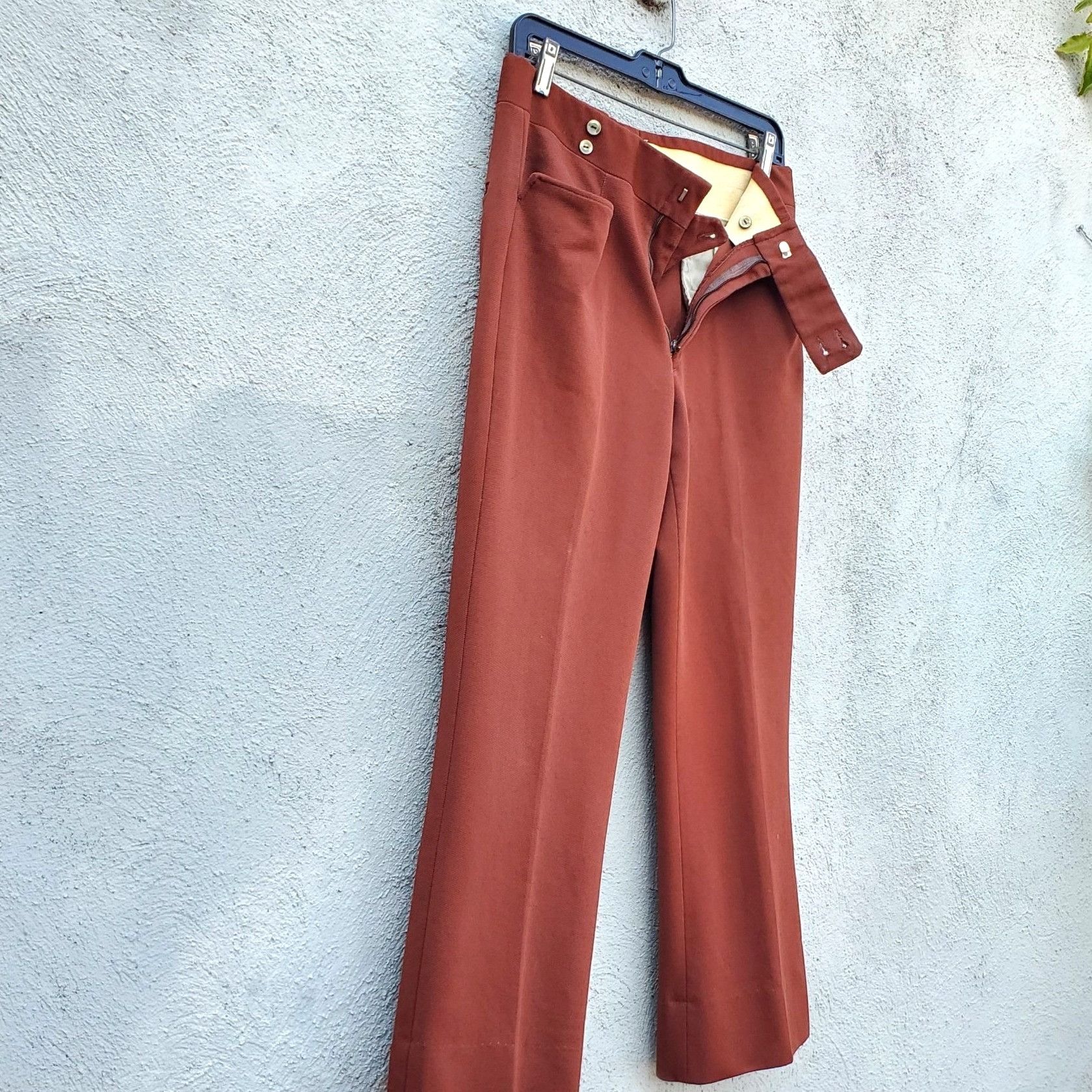 Vintage 70s Slacks Double Knit Polyester Man Pants Vintage Brown 30 ...