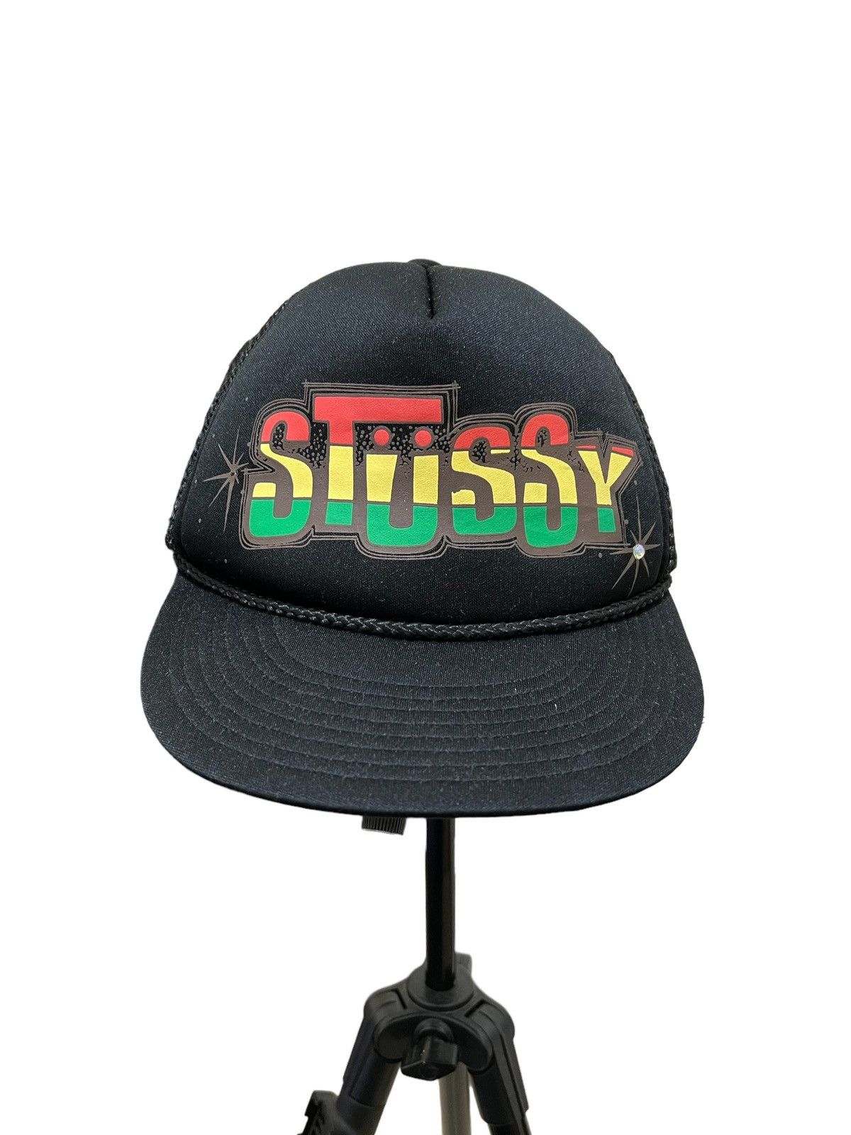 Stussy × Vintage Vintage stussy RASTA trucker hat cap | Grailed