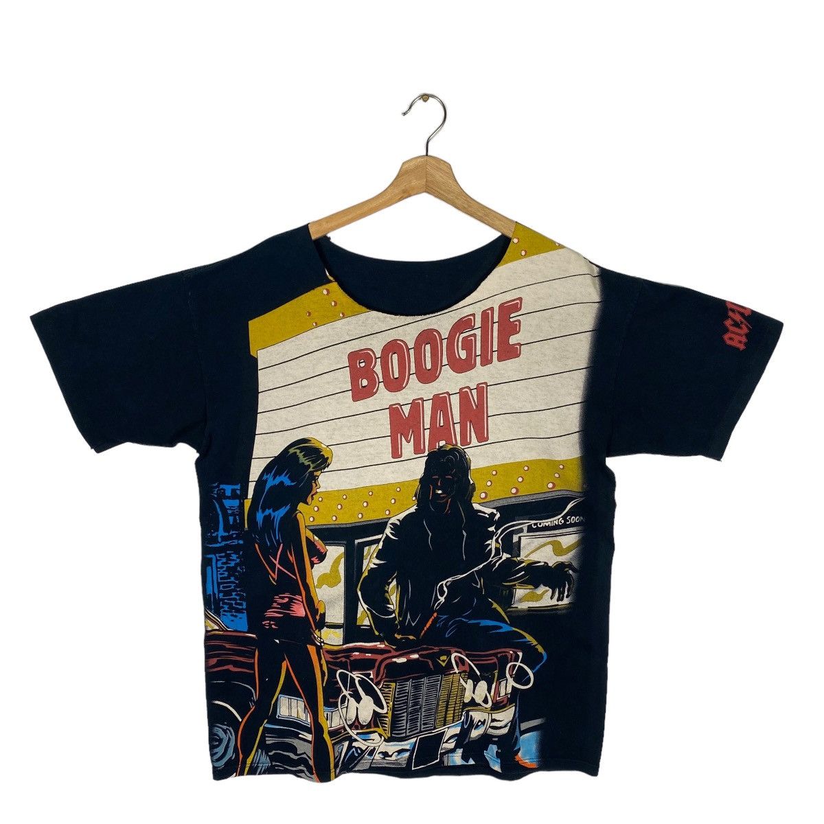 Band Tees × Vintage Vintage 90s ACDC Boogie Man Full Print Tee | Grailed