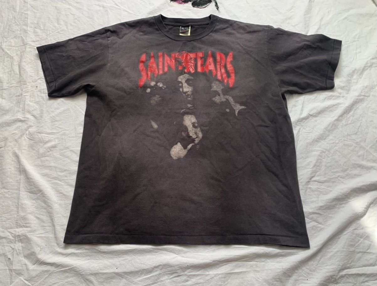 Vintage Denim Tears Saint Michael “Saint Tears” Faces T-Shirt | Grailed