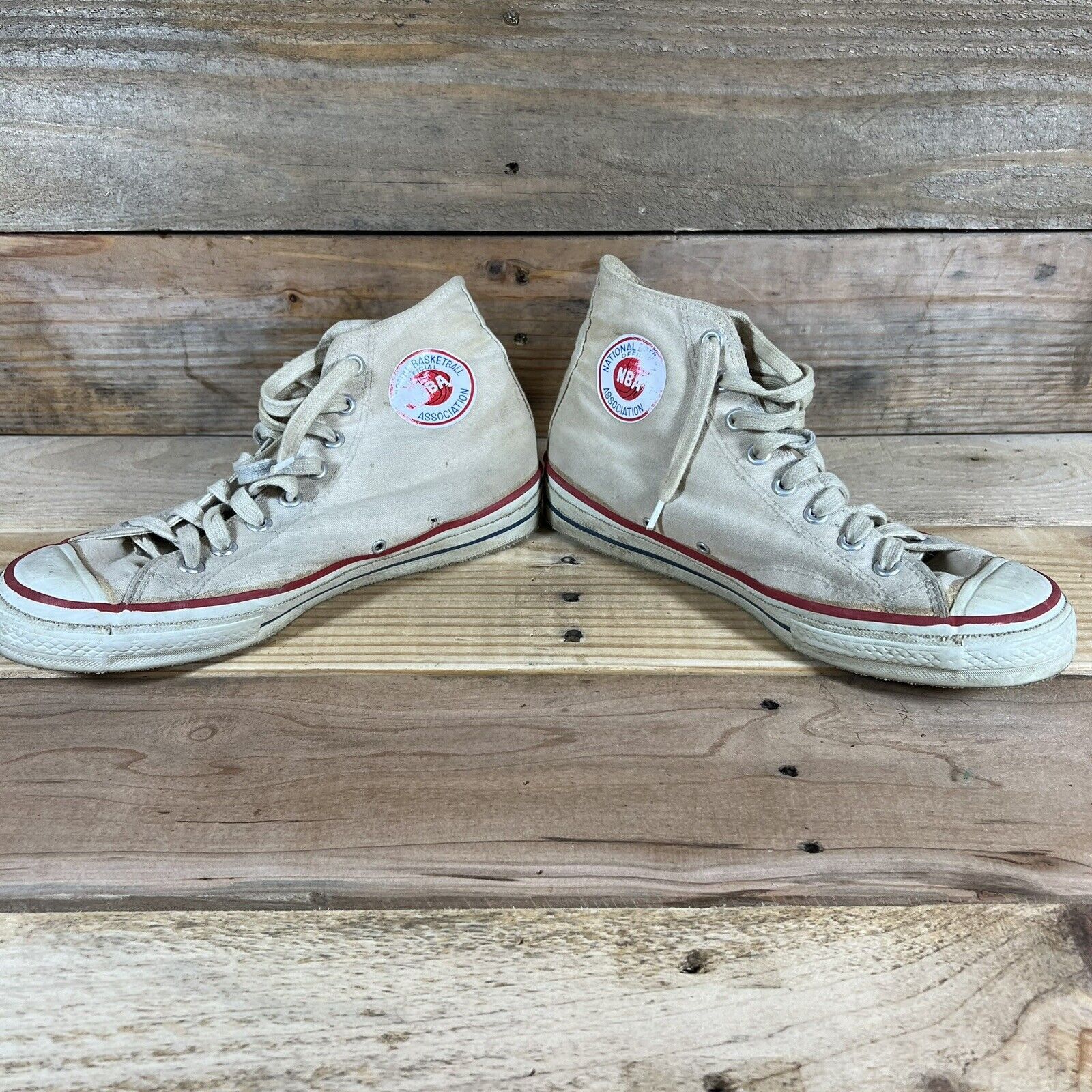 Vintage VTG 1970s NBA Brand Canvas Basketball Shoes 8.5 Made in Jap ...