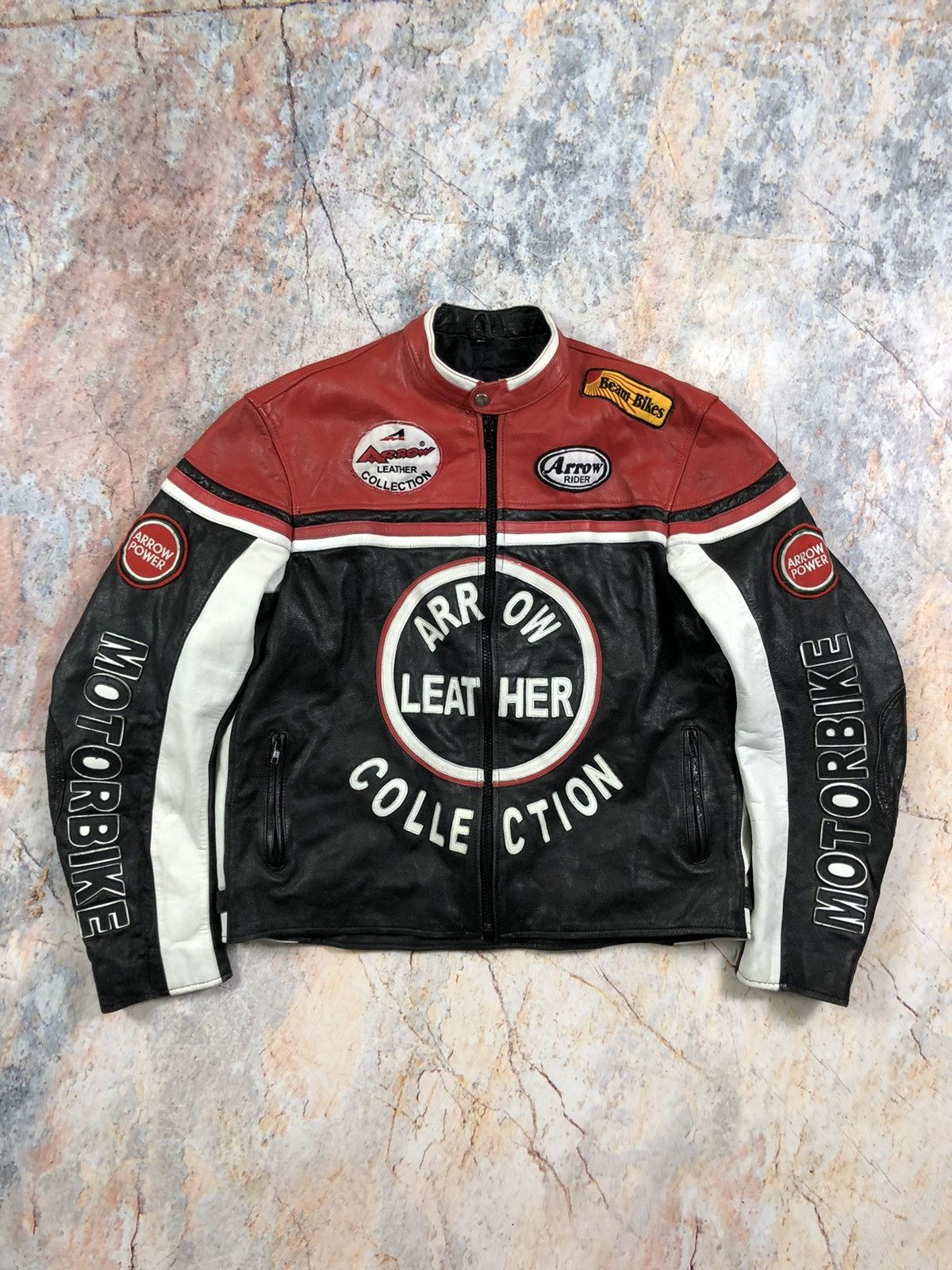Vintage Arrow racing leather jacket | Grailed