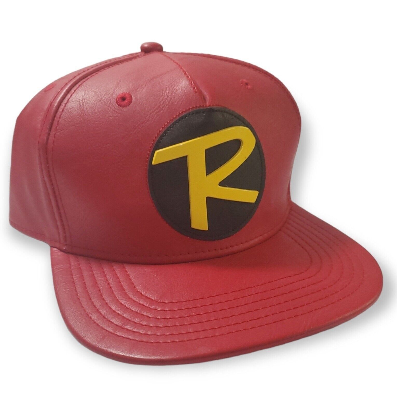 Dc Comics Robin Red Faux Leather Snapback Hat Cap One Size Fits All DC ...