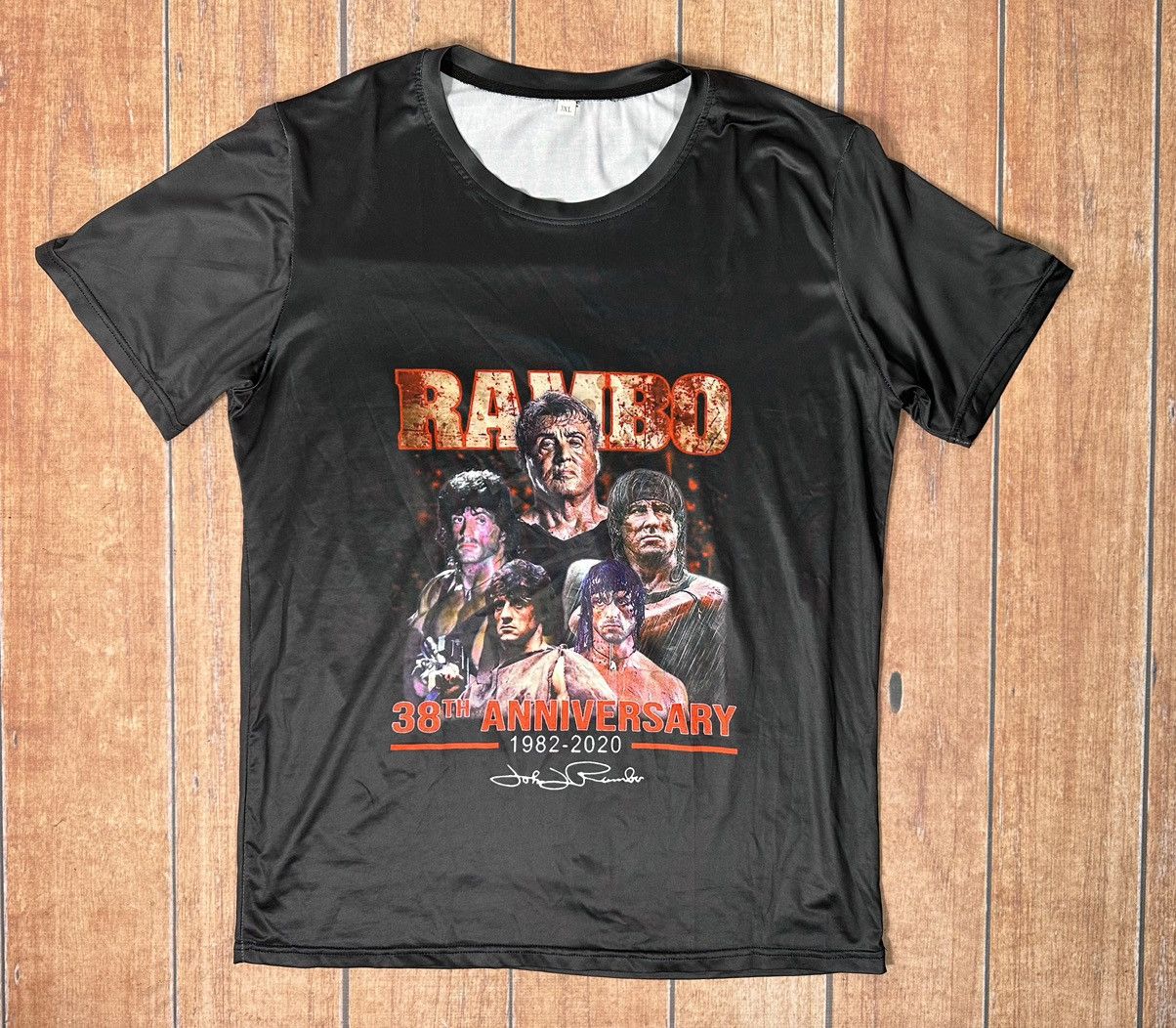 Movie × Streetwear × Vintage Rambo 30th anniversary Graphic Movie Tee ...