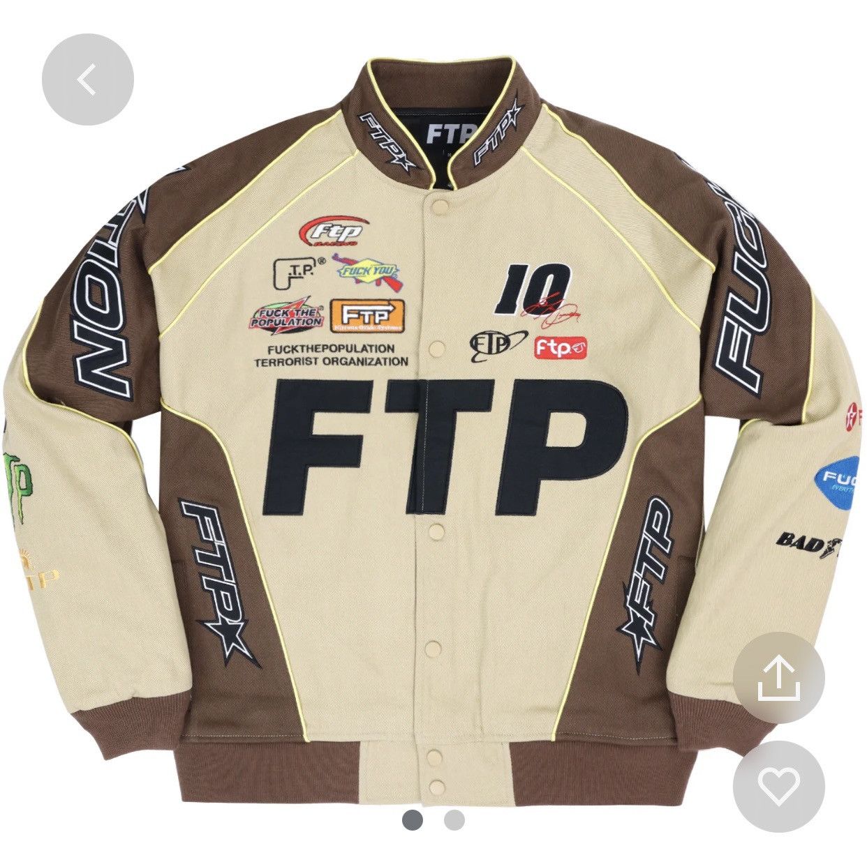 Streetwear FTP Racing Jacket | Grailed