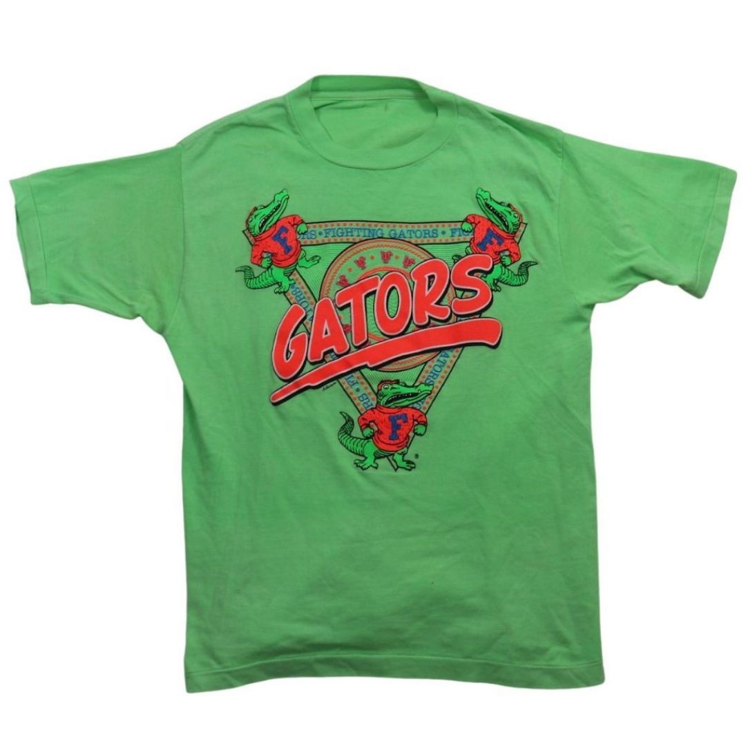 Vintage Vintage 80's Florida Gators Puff Print Neon Tee | Grailed