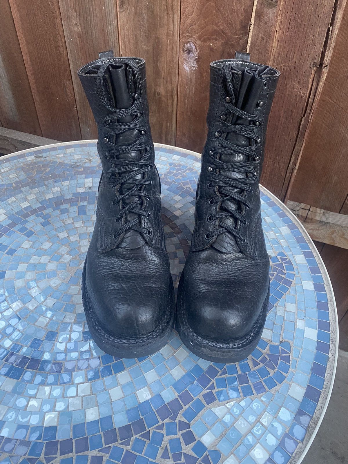 Franks Franks Boots - black bison groundpounder | Grailed
