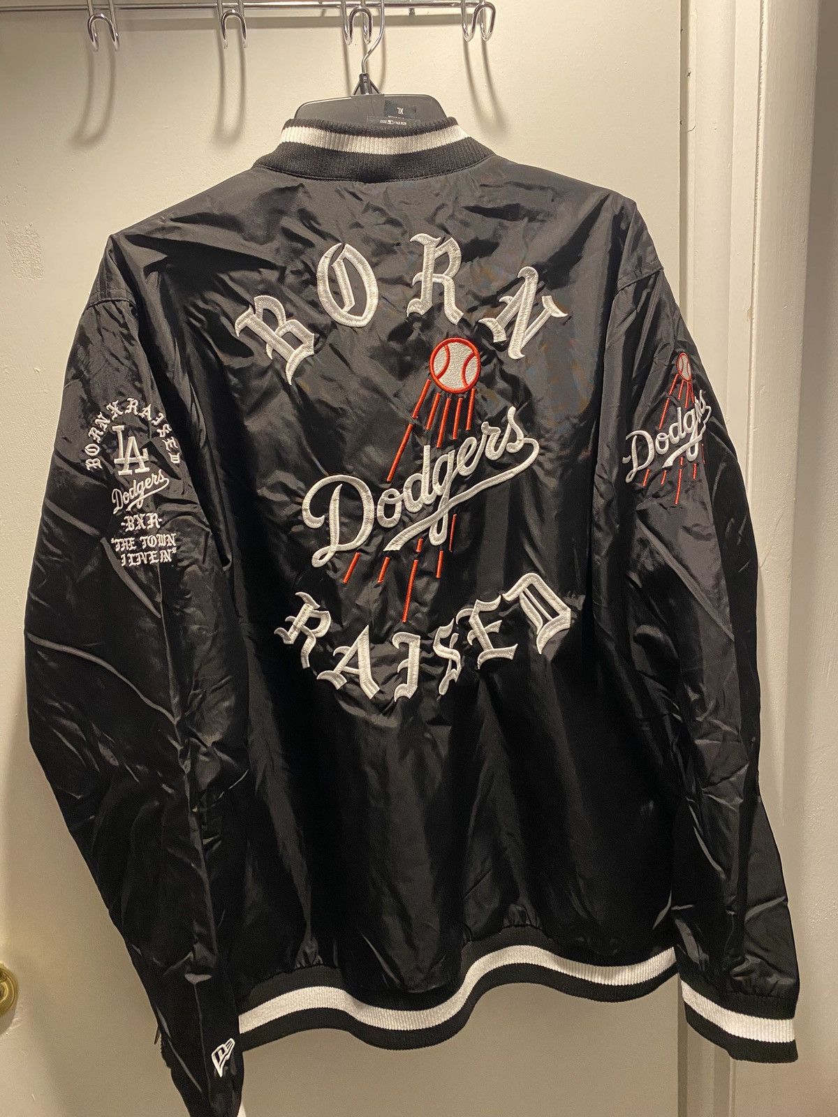 Born X Raised Born x raised black Los Angeles dodgers batting jacket ...