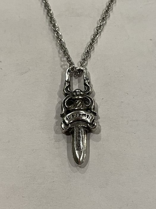 Chrome Hearts Chrome Hearts Dagger Pendant Roll Chain Necklace Silver ...