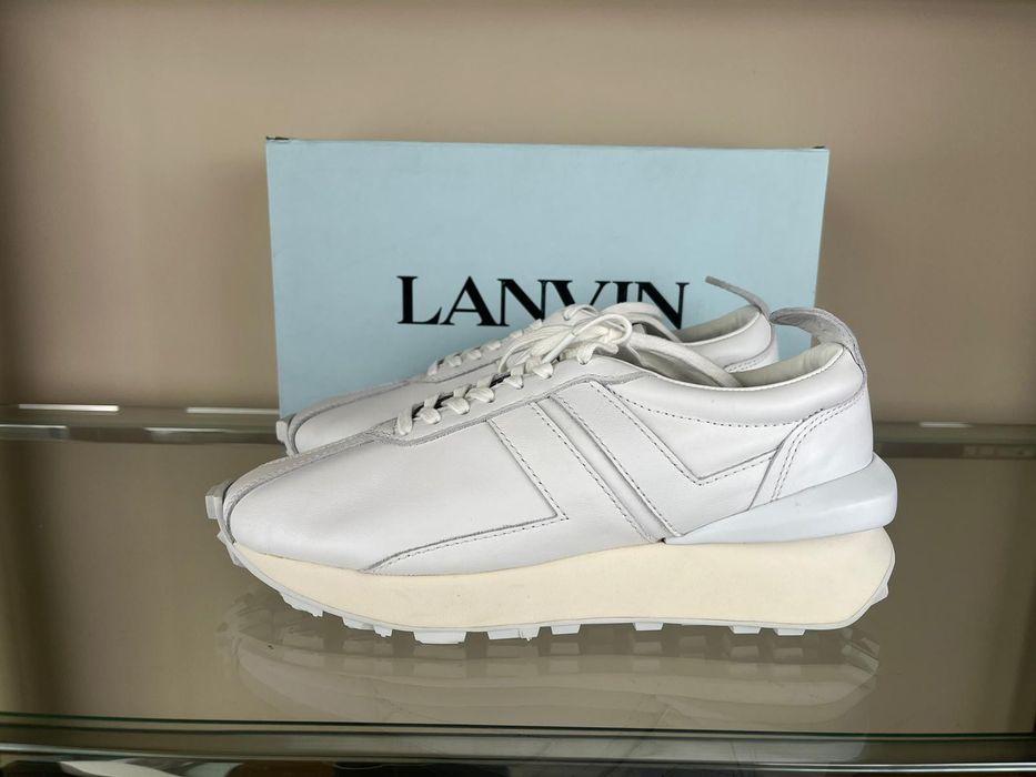 Lanvin Low Top Runner Sneakers in White | Grailed