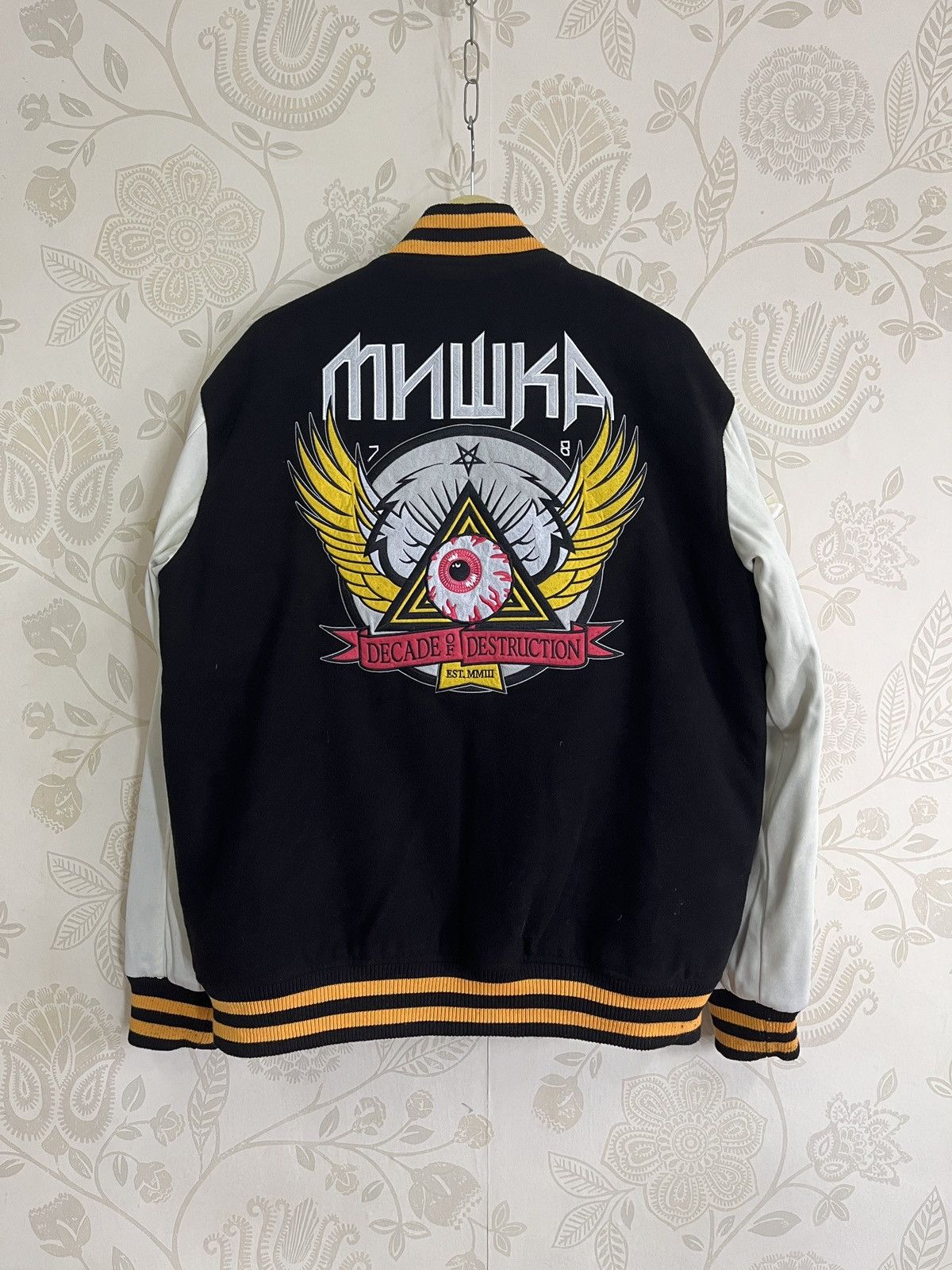 Very Rare Vintage Mishka Varsity MNWKA Jacket Rare Big Eye Embroidery ...