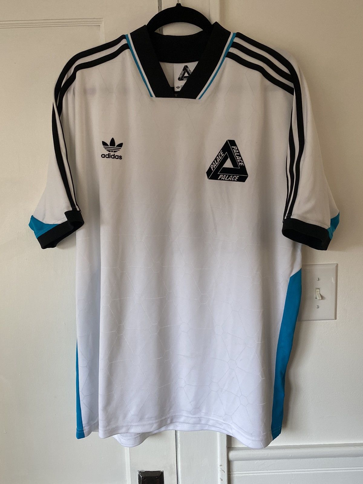 Adidas × Palace Palace x Adidas soccer jersey white xl | Grailed